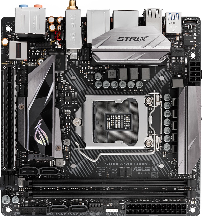 ASUS，Z270搭載のゲーマー向けMini-ITXマザー「ROG STRIX Z270I GAMING」