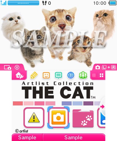 「Artlist Collection THE CAT」の3DS用テーマの配信がスタート