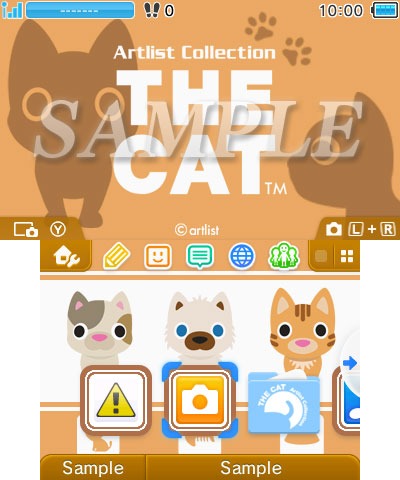 「Artlist Collection THE CAT」の3DS用テーマの配信がスタート