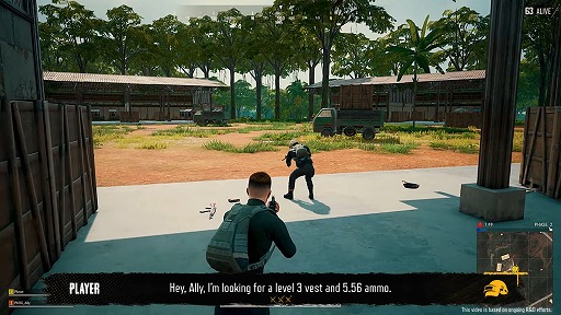 ボイスチャットを使用した連携ができる自立型AIで，人間1人でもチームプレイを体験できる。「PUBG Ally」などの紹介動画が公開に