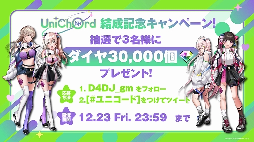 「D4DJ」8週連続生放送#8にて，新ユニット“UniCh遵Krd”の新情報や新オリジナル楽曲＆MVを解禁