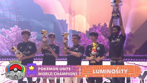 ポケモンWCS2023「Pok醇Pmon UNITE」部門の優勝はNorth America代表「Luminosity」。ミミッキュら3匹の新ポケモンを発表