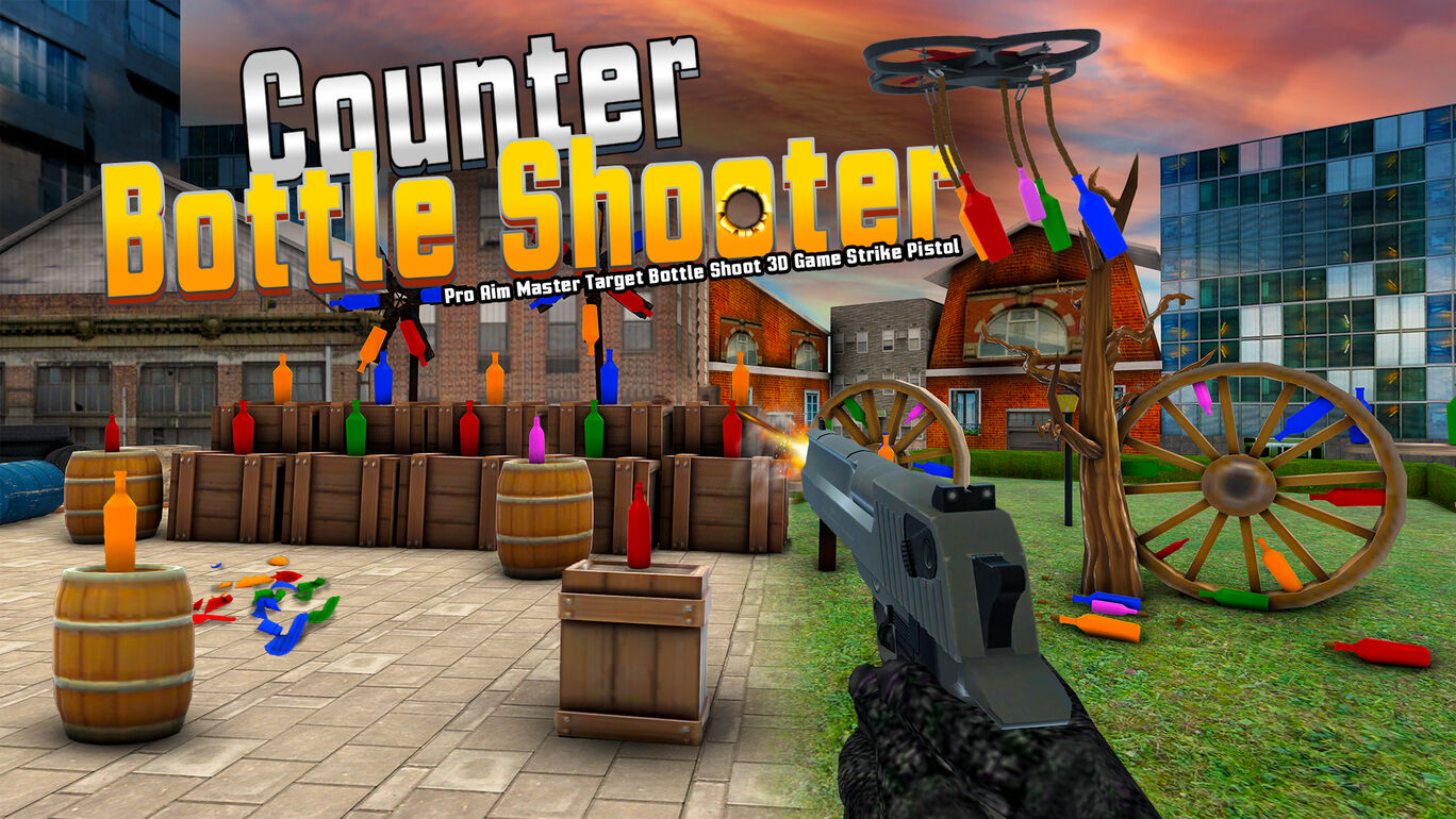 Counter Bottle Shooter-Pro Aim Master Target Bottle Shoot 3D Game Strike Pistol[Nintendo_Switch ...