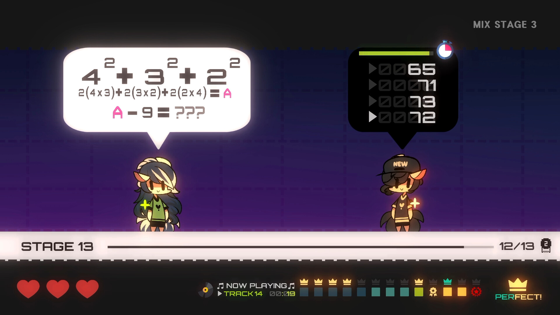 Mini Star Math: 3 Hearts